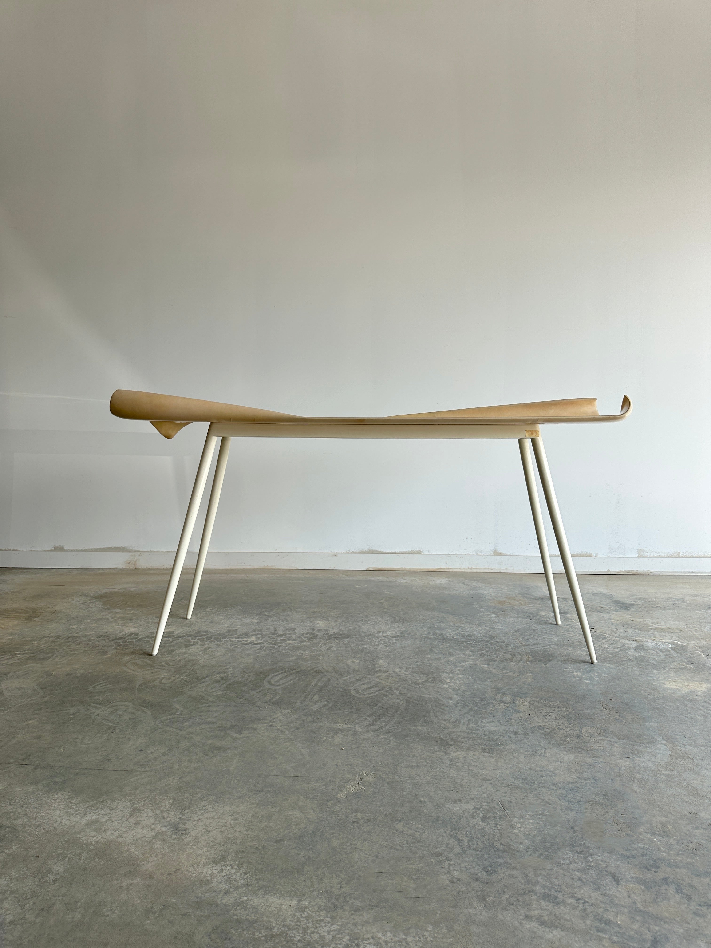 Italian curved scroll edge console table – Alvar Home